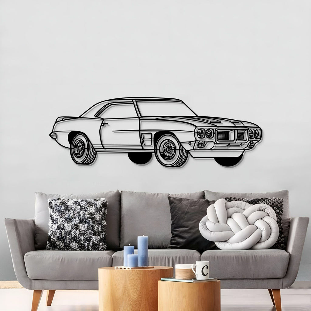 1969 Firebird Trans AM Perspective Metal Car Wall Art - MT1185 – MCarCovers