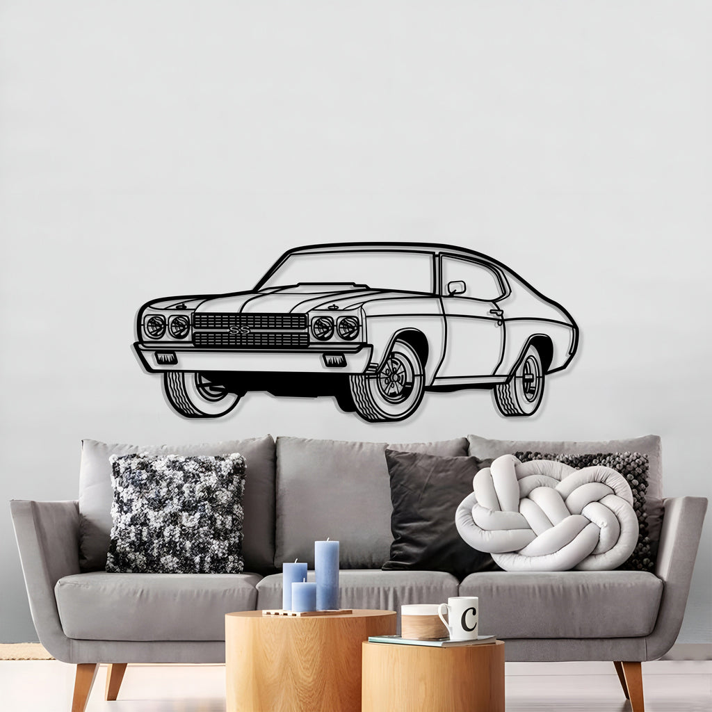 1970 Chevelle SS Perspective Metal Car Wall Art - MT1251 – MCarCovers