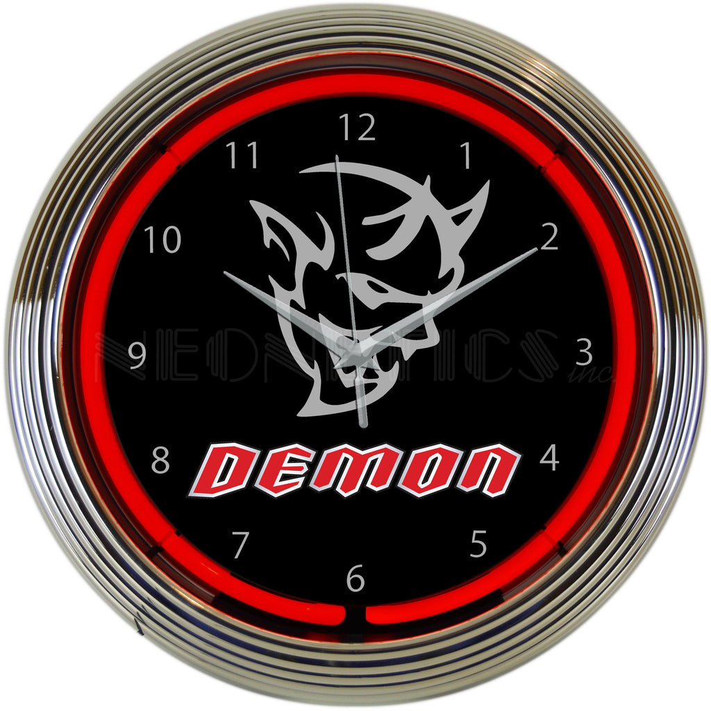 Dodge Demon Neon Clock – MCarCovers