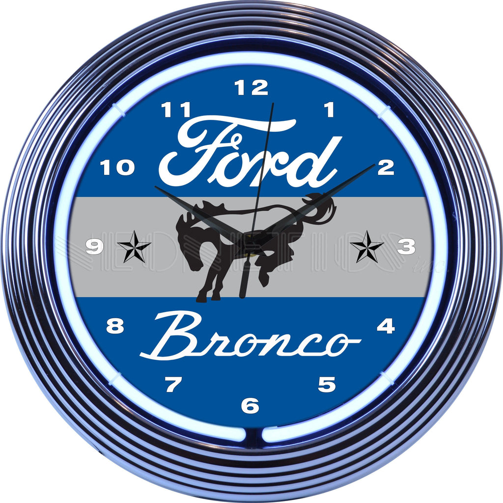 Ford Bronco Neon Clock – MCarCovers