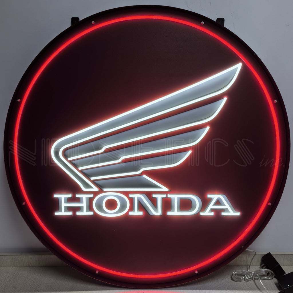 Honda Wings LED Flex-Neon Sign in Steel Can – MCarCovers