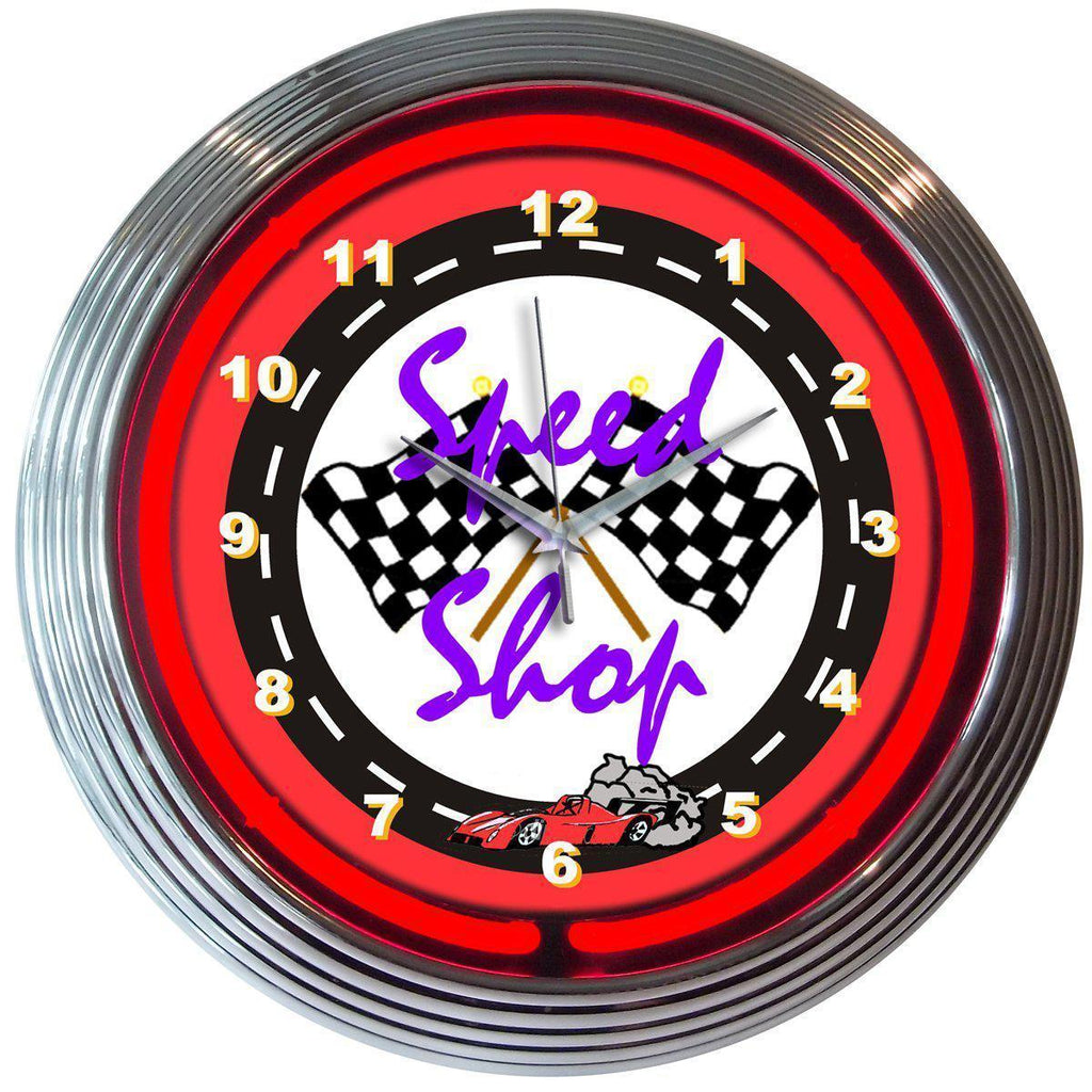 Speed Shop Neon Clock – MCarCovers